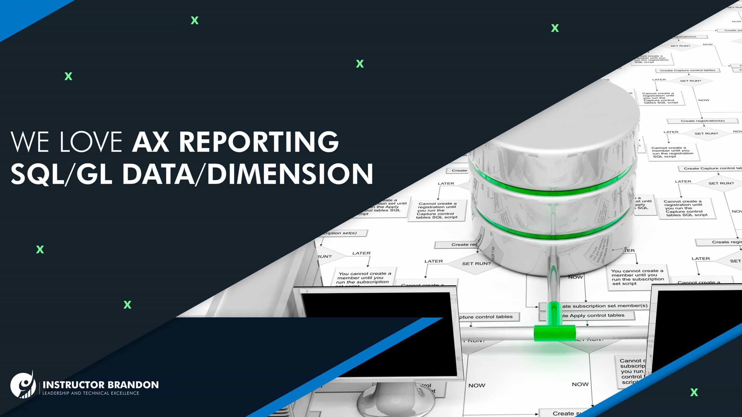 SQL for General ledger data by Dimension for building Non-AX Reports ...