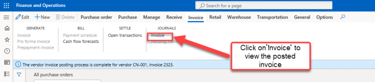 Purchase Order Invoice Posting - D365 Data Model Tutorial - Part 4/25