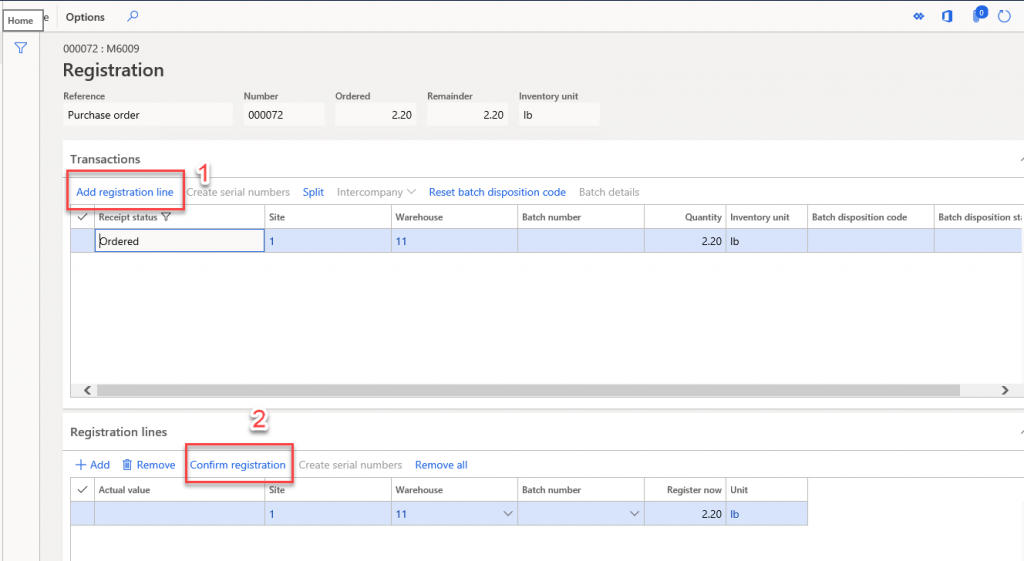 Data Model Tutorial Dynamics 365: Item Receipts & Inventory Registration