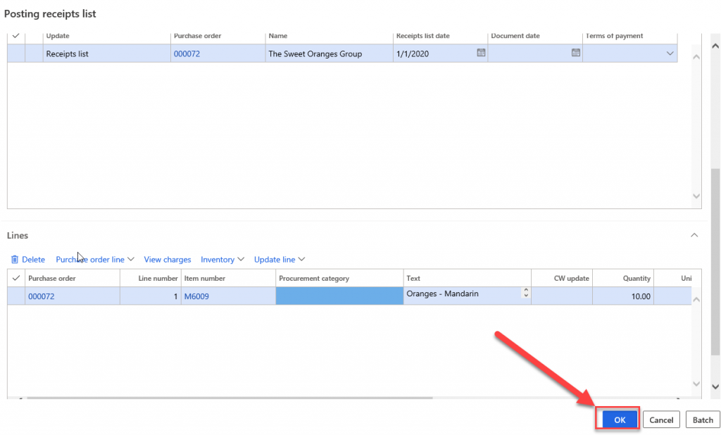 Data Model Tutorial Dynamics 365: Item Receipts & Inventory Registration