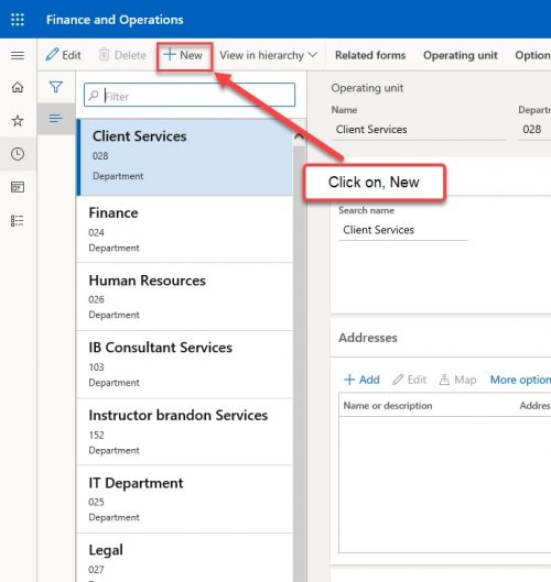 How to Create a Department and Set Up its Hierarchy