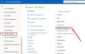 How to Create a Department and Set Up its Hierarchy