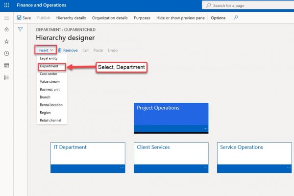 How to Create a Department and Set Up its Hierarchy