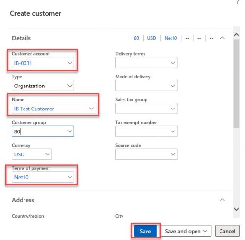 Customer Creation - Dynamics 365 F&S Techno-functional Walkthrough
