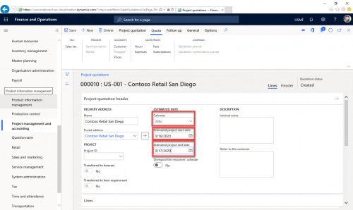 Create a Project Quote: Dynamics 365 Project Quotation Tutorial