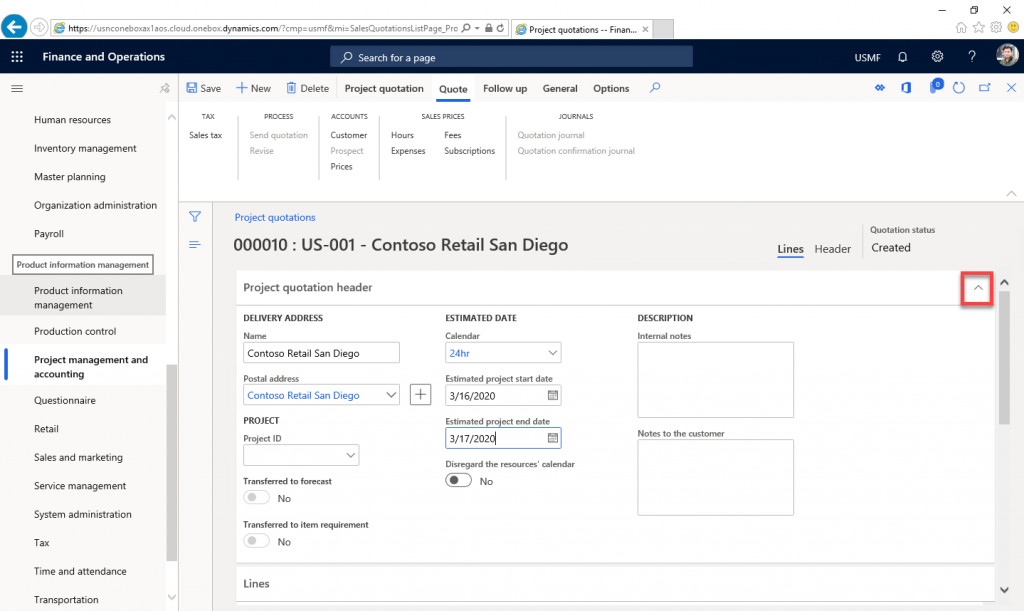 Create a Project Quote: Dynamics 365 Project Quotation Tutorial