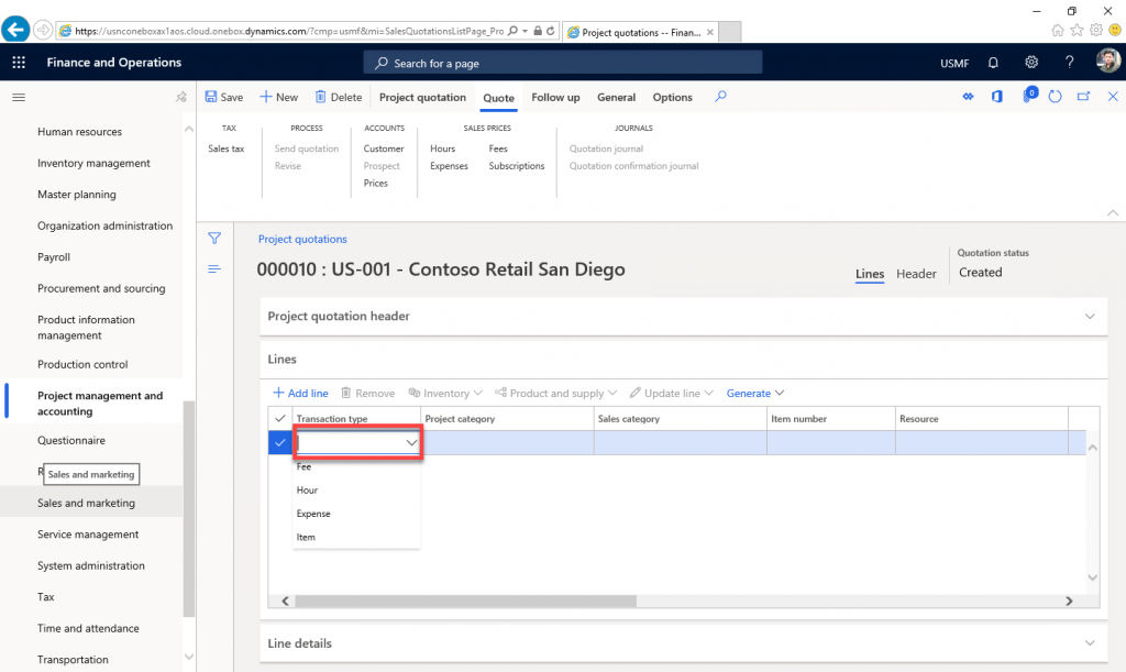 Create a Project Quote: Dynamics 365 Project Quotation Tutorial