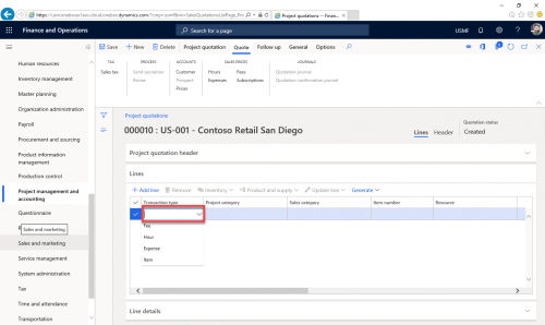 Create a Project Quote: Dynamics 365 Project Quotation Tutorial