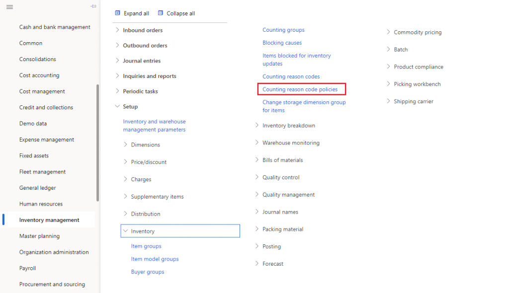 How to Setup Reason Codes in D365 Supply Chain Management?