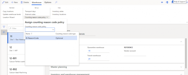 How to Setup Reason Codes in D365 Supply Chain Management?