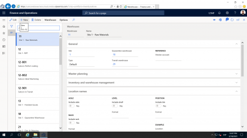 Configuring Warehouses in D365 Supply Chain Management