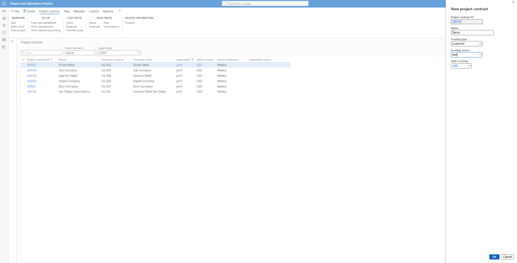How to Create Advanced Contracts for Billing in D365 FO?