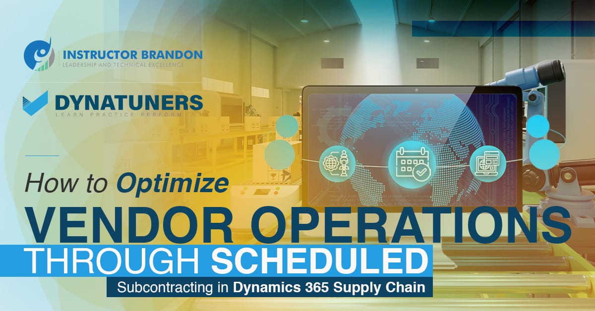 Optimize Vendor Operations through Scheduled Subcontracting