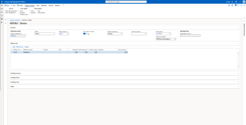 How to Create Advanced Contracts for Billing in D365 FO?