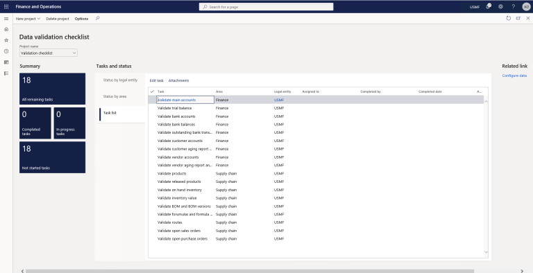 Automate Data Validation Checklist to Track Tasks Status
