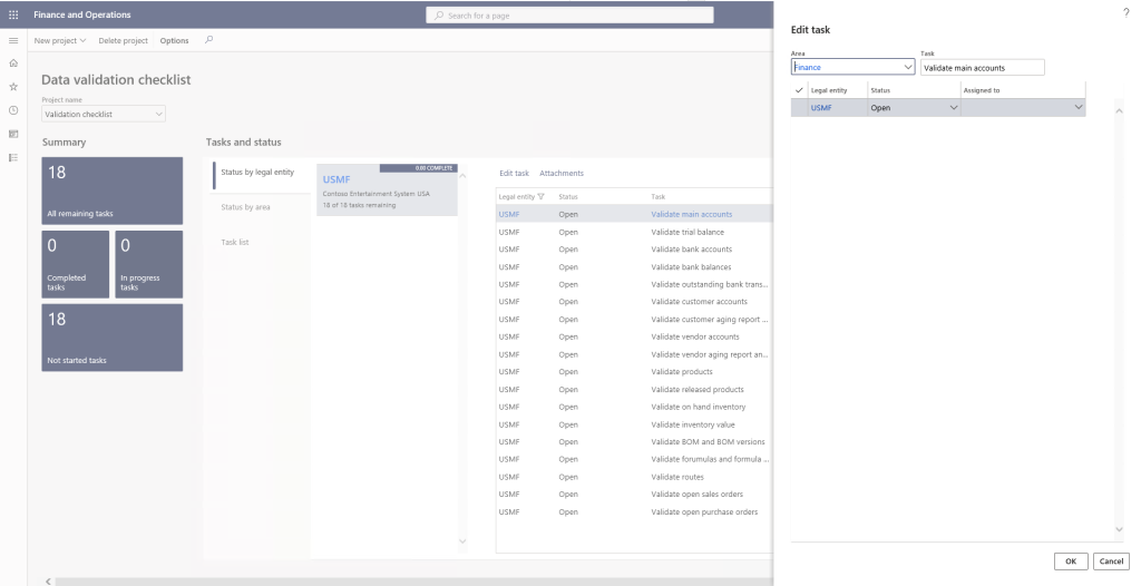 Automate Data Validation Checklist to Track Tasks Status