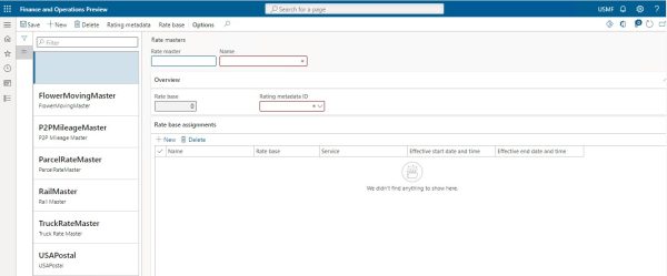 Find Shipment Rates with D365 Transportation Management