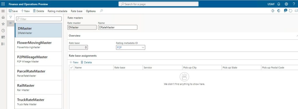 Find Shipment Rates with D365 Transportation Management