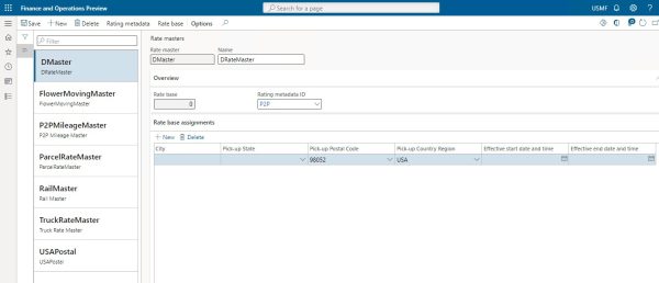 Find Shipment Rates with D365 Transportation Management