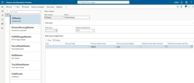 Find Shipment Rates with D365 Transportation Management