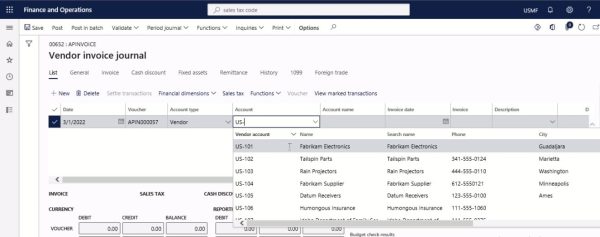 Sales Tax Adjustment on Vendor Invoices in Dynamics 365 F&O