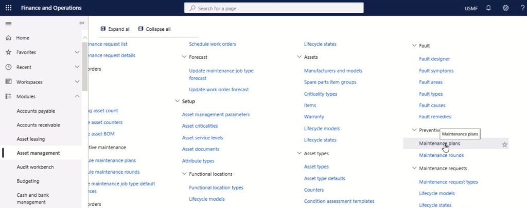 How to Set up Maintenance Plans for Assets in Dynamics 365