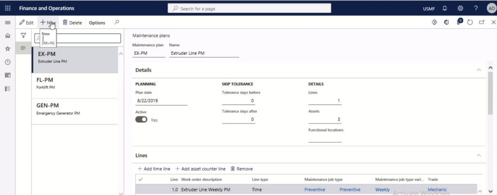 How to Set up Maintenance Plans for Assets in Dynamics 365