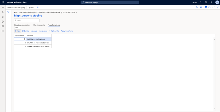 D365 Advanced Bank Reconciliation: Set up Import for BAI2