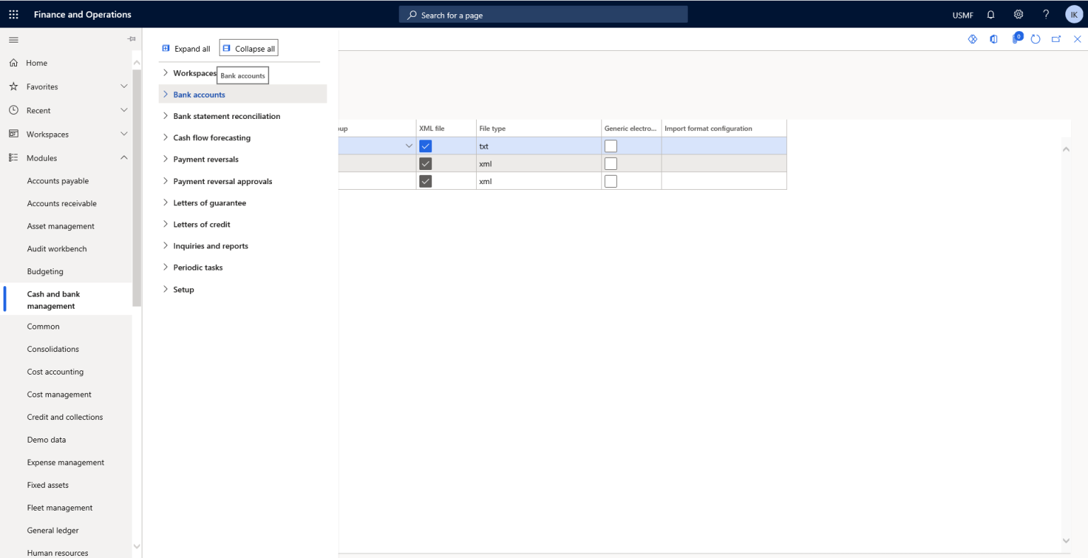 D365 Advanced Bank Reconciliation: Set up Import for BAI2