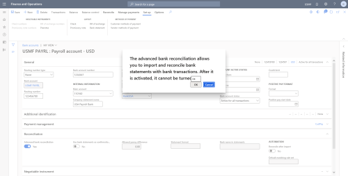 D365 Advanced Bank Reconciliation: Set up Import for BAI2