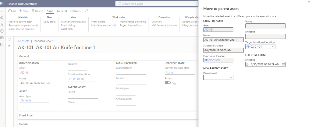 D365 Asset Management: Minimize High Transit Time and Cost