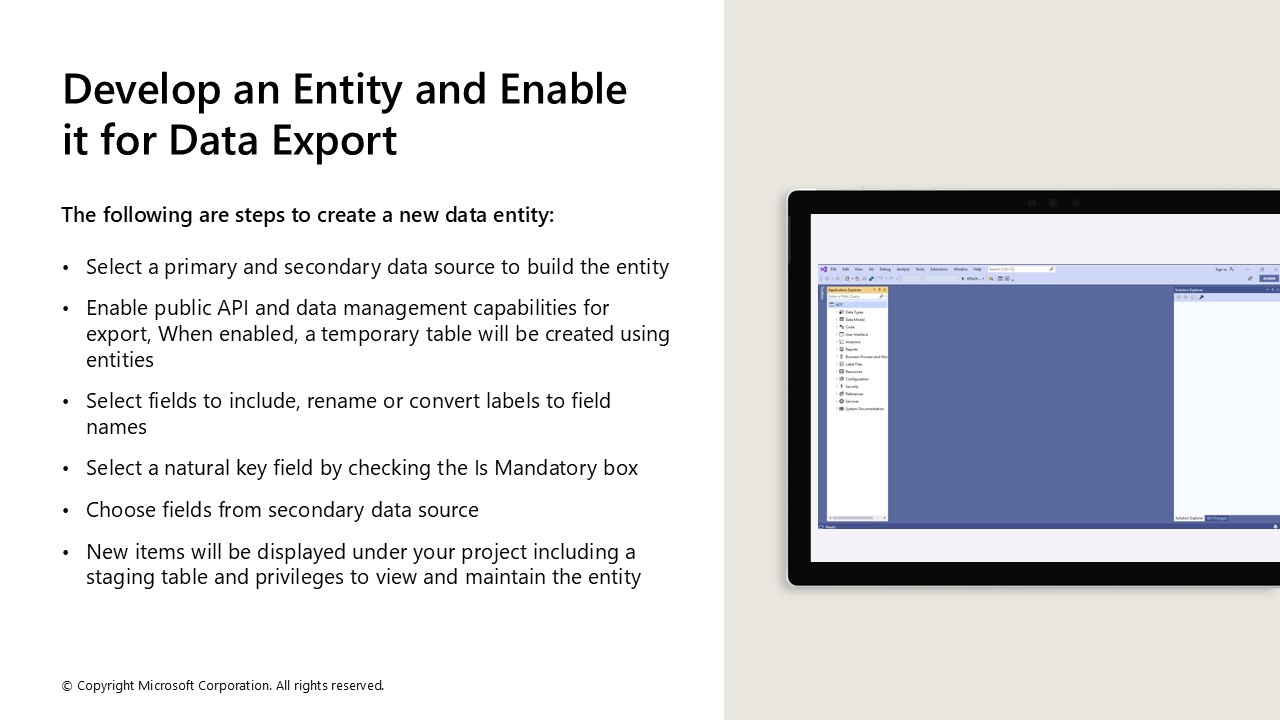 Develop an Entity and Enable it for Data Export - Instructor Brandon: Online Learning, Training ...