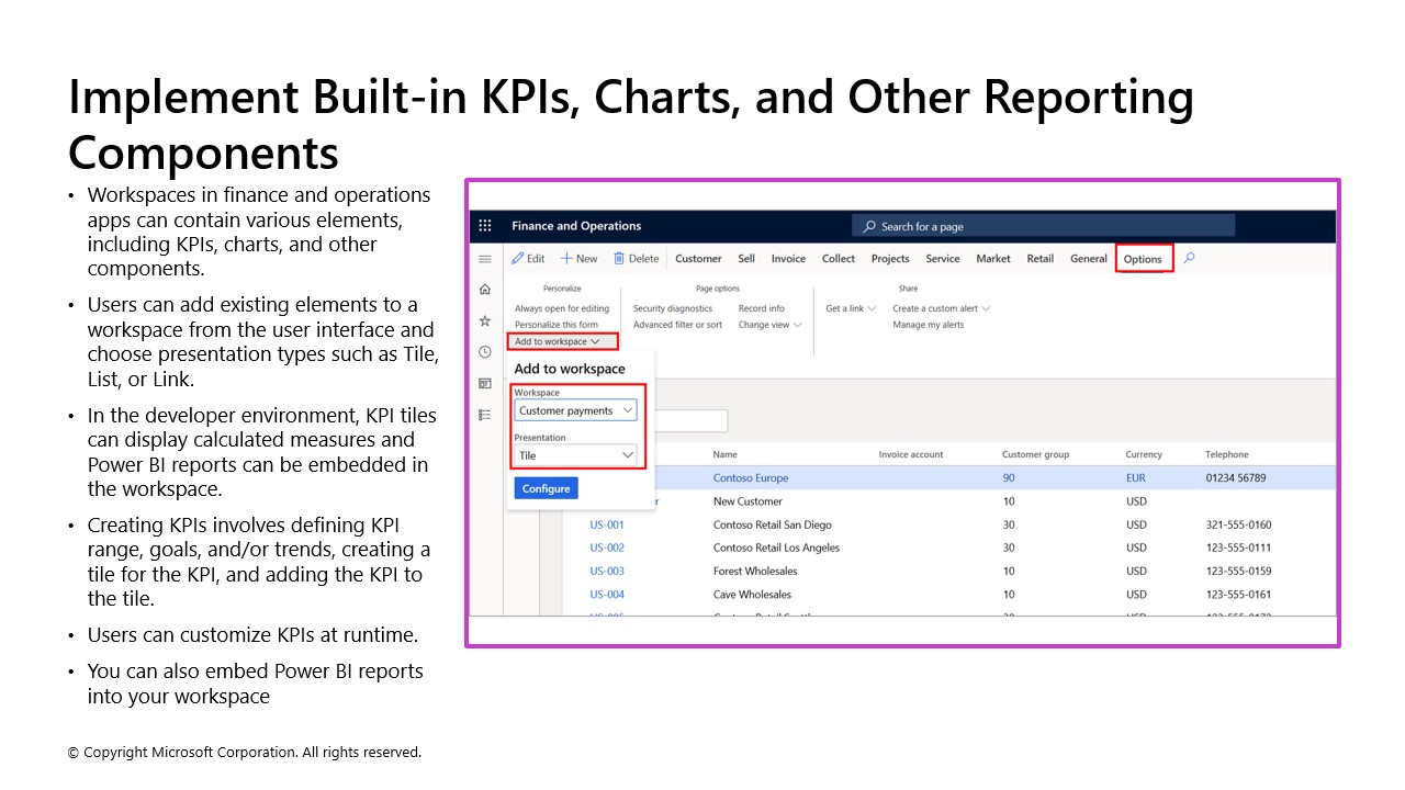 Implement Built In Kpis Charts And Other Reporting Components