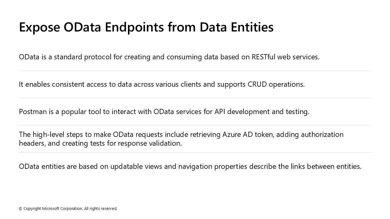 Expose OData Endpoints from Data Entities - Instructor Brandon: Online ...