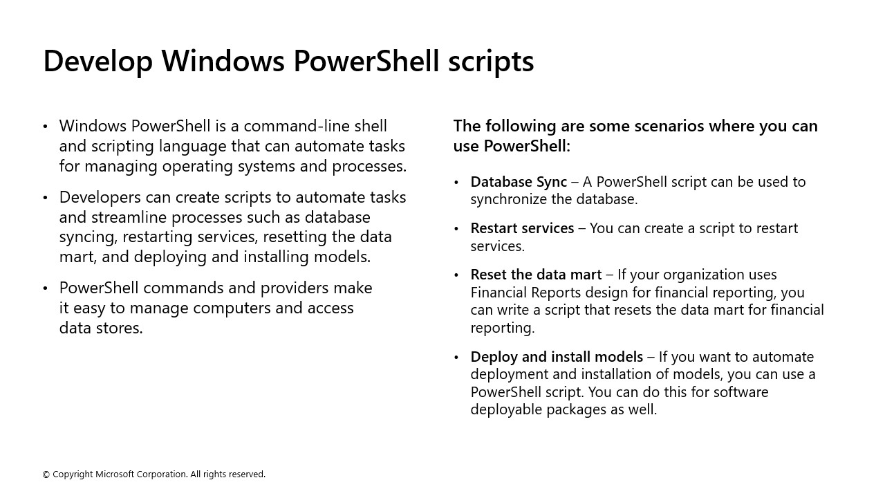 Develop Windows PowerShell scripts - Instructor Brandon: Online Learning, Training & Development