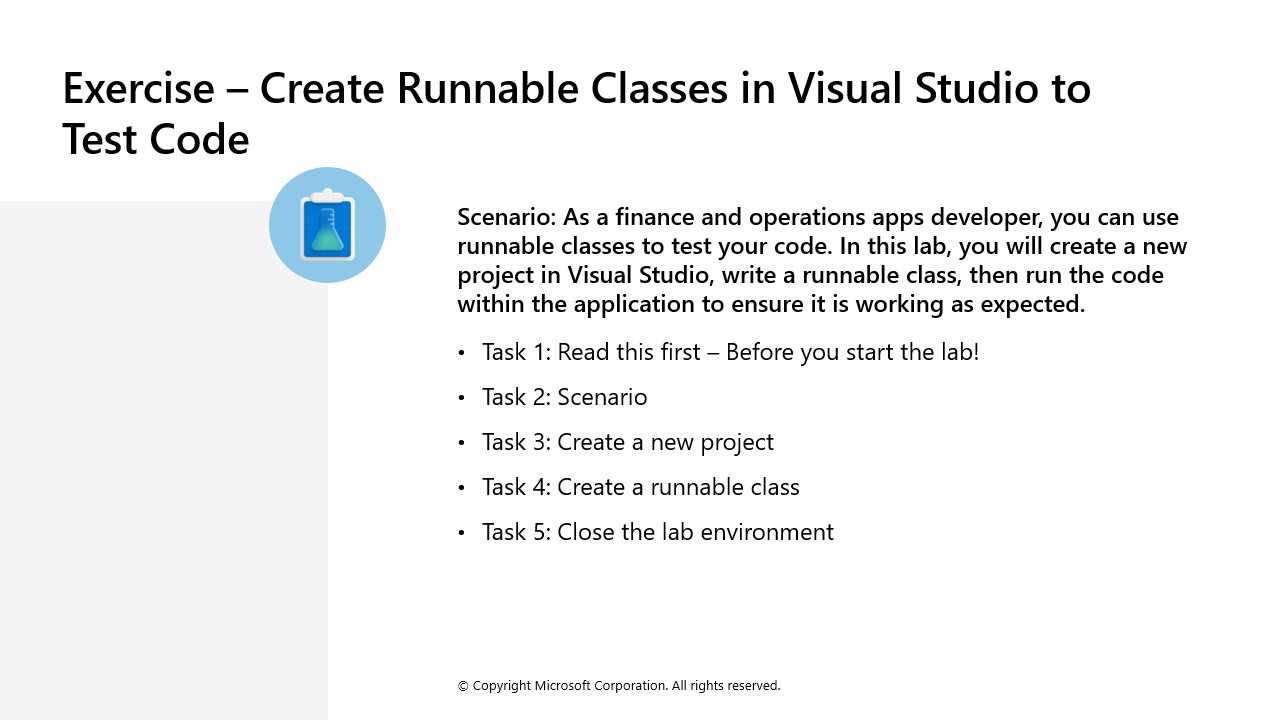 Exercise – Create Runnable Classes in Visual Studio to Test Code ...