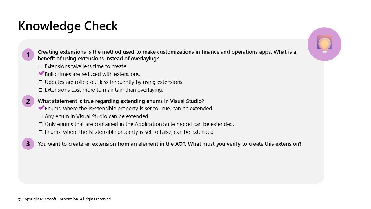 Knowledge Check - Instructor Brandon: Online Learning, Training & Development
