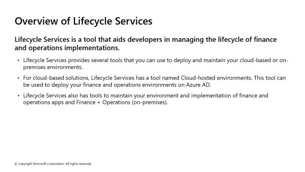 Overview of Lifecycle Services - Instructor Brandon: Online Learning ...