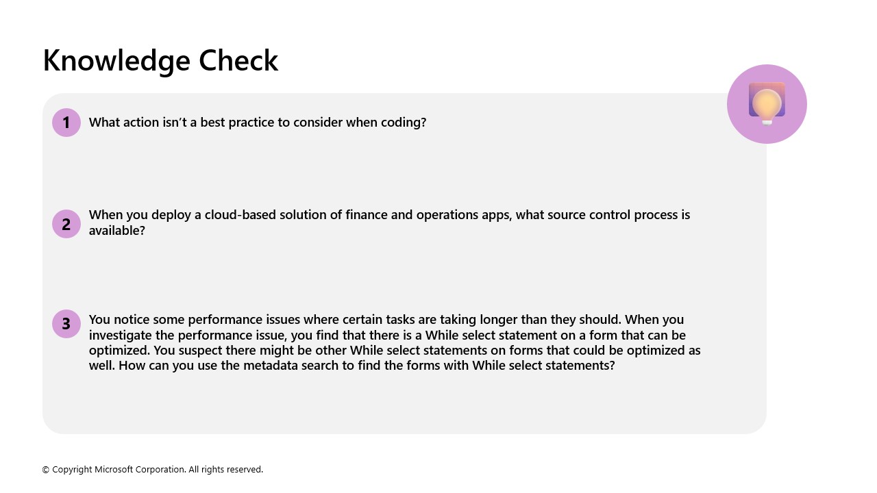 Knowledge Check - Instructor Brandon: Online Learning, Training & Development
