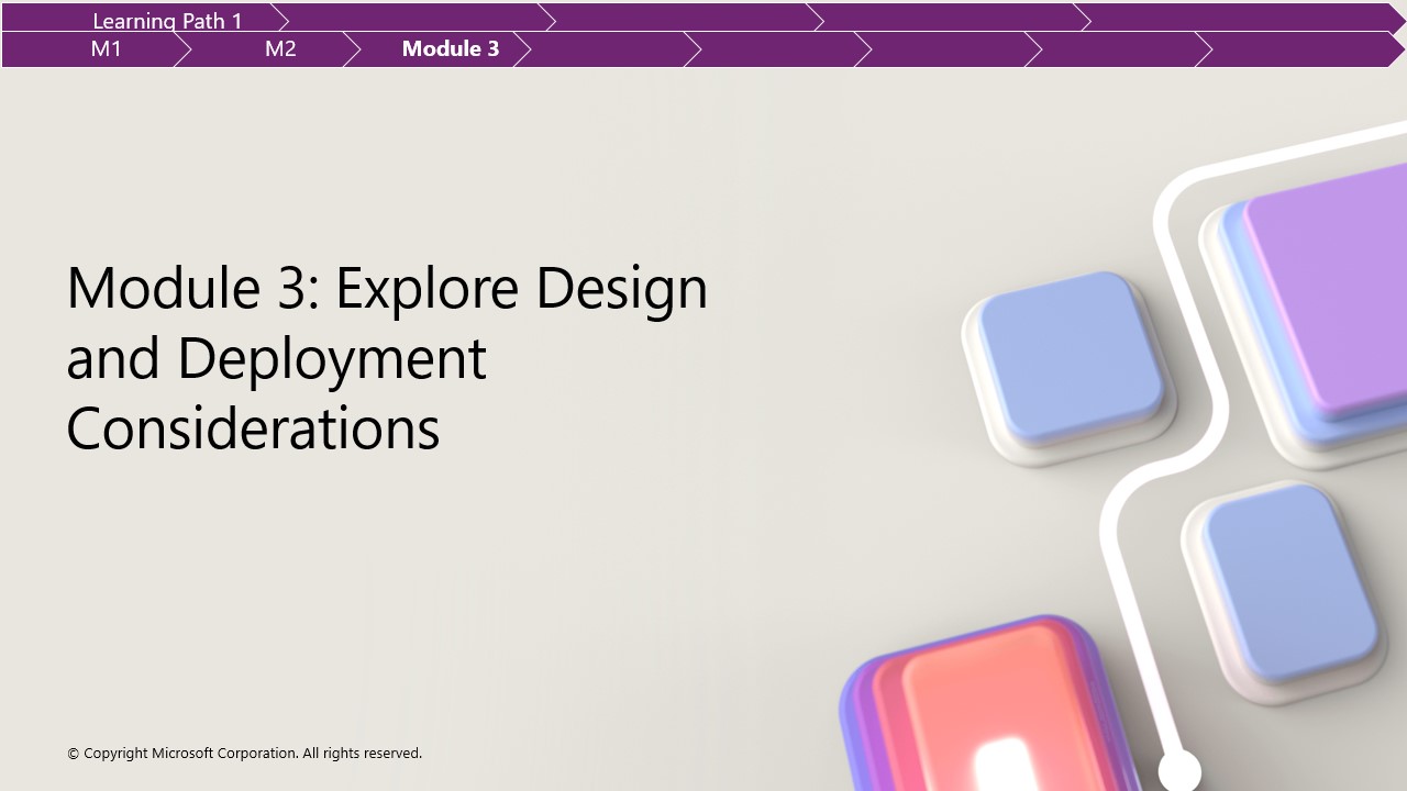 Module 3: Explore Design and Deployment Considerations - Instructor ...