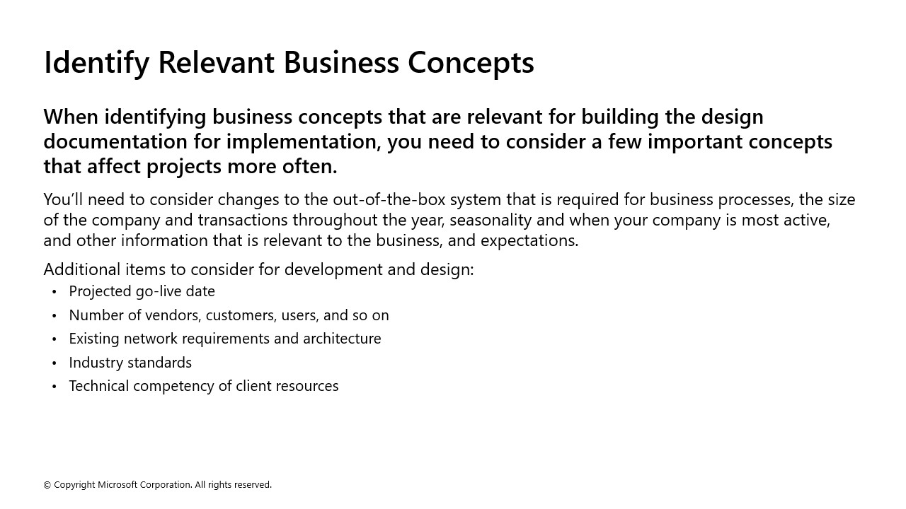 Identify Relevant Business Concepts Instructor Brandon Online Learning Training And Development
