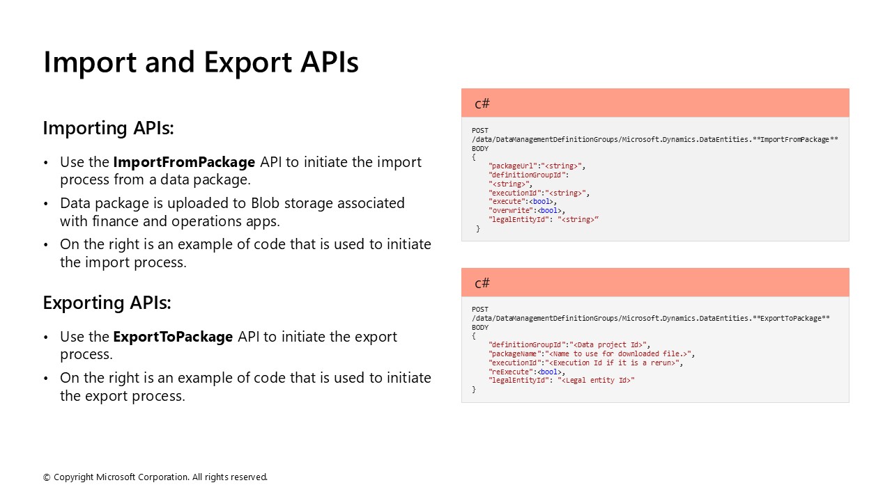 Import and Export APIs - Instructor Brandon: Online Learning, Training & Development