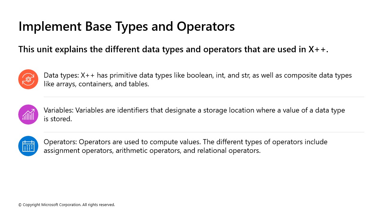Implement Base Types and Operators - Instructor Brandon: Online ... Implement Base Types and Operators - Instructor Brandon: Online ...