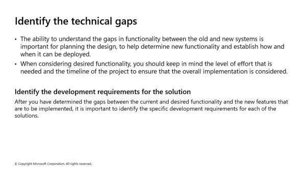 Identify the technical gaps - Instructor Brandon: Online Learning ...