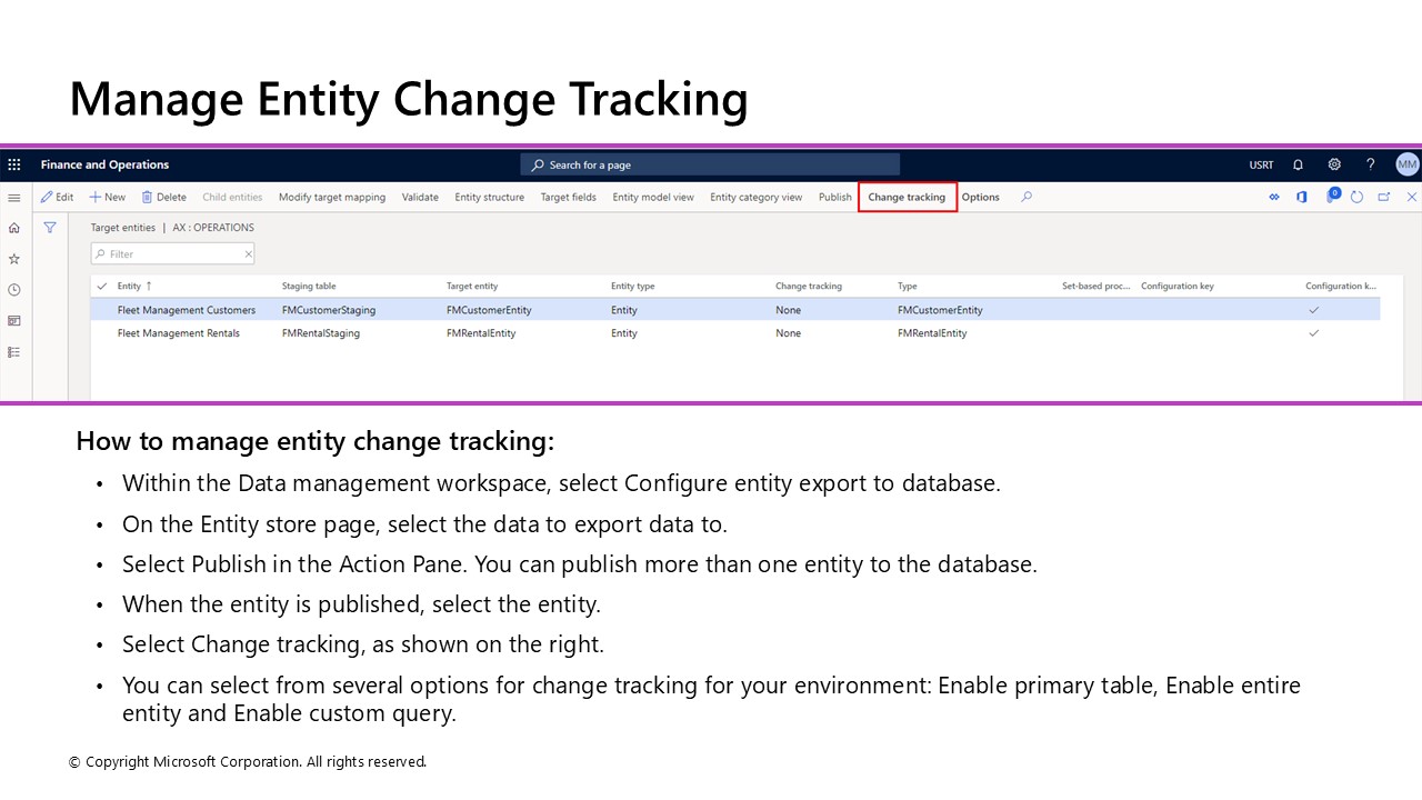 Manage Entity Change Tracking - Instructor Brandon: Online Learning, Training & Development