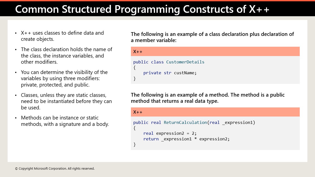 Common Structured Programming Constructs of X++ - Instructor Brandon: Online Learning, Training ...