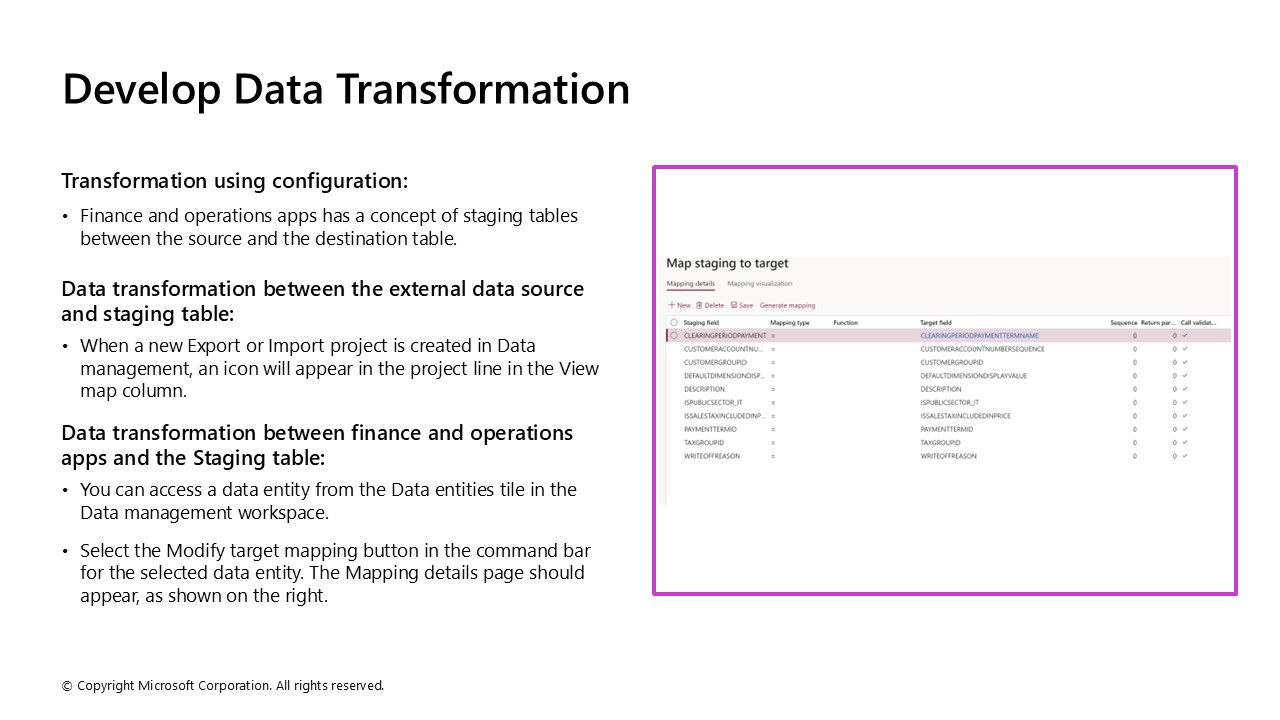 Develop Data Transformation - Instructor Brandon: Online Learning ...