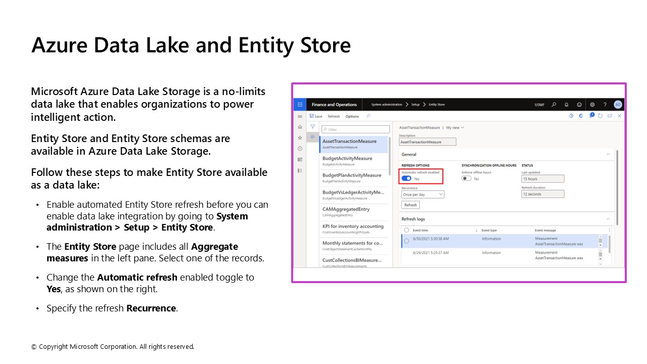 Azure Data Lake and Entity Store - Instructor Brandon: Online Learning, Training & Development
