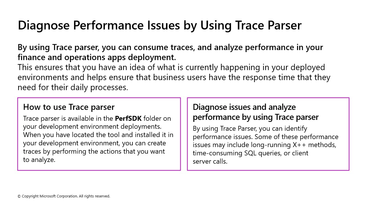 Diagnose Performance Issues by Using Trace Parser - Instructor Brandon: Online Learning ...