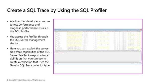 Create a SQL Trace by Using the SQL Profiler - Instructor Brandon ...
